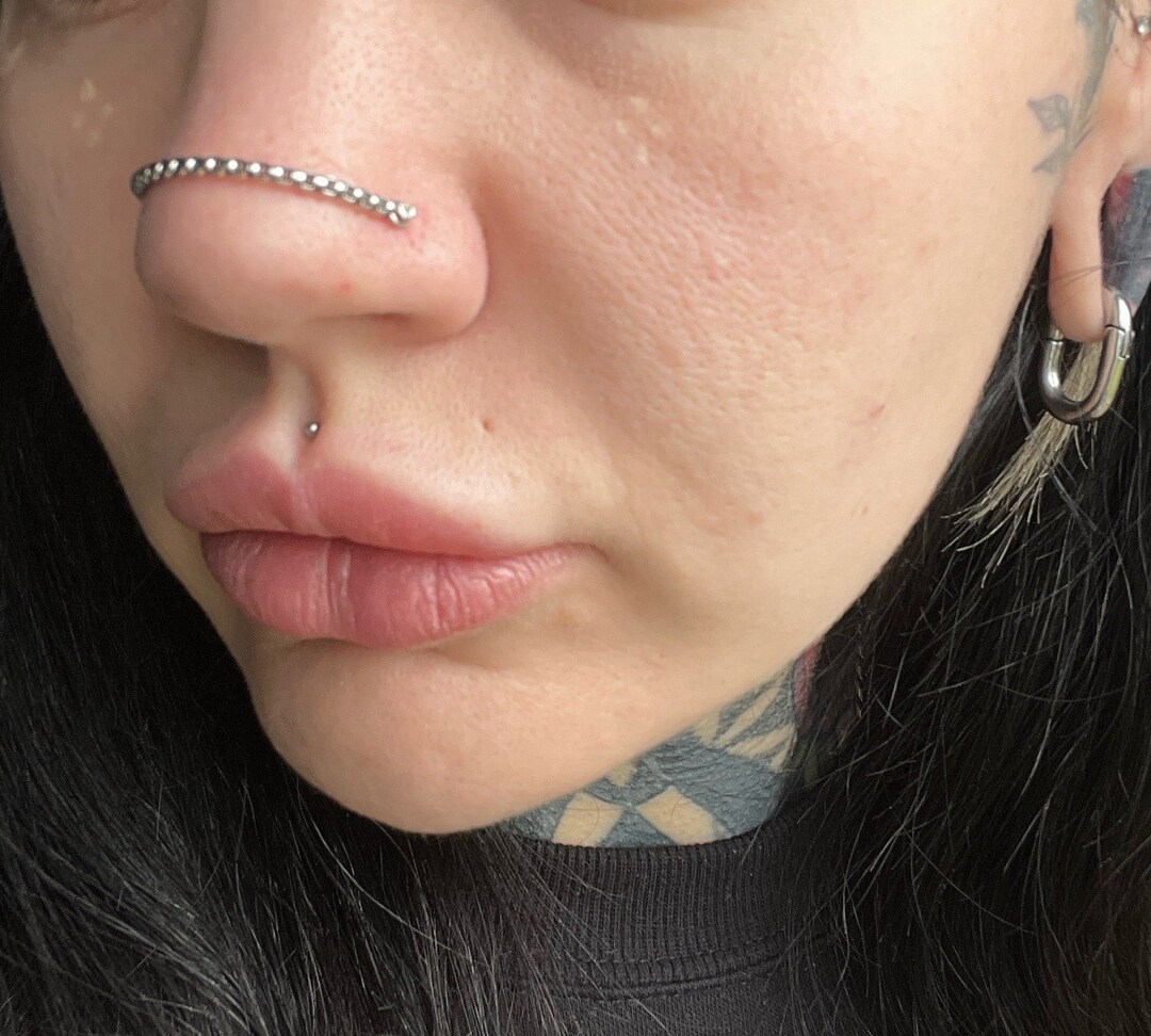 Snake Nose Chain, Box Chain, Silver Nose Chain, Box Nose Chain, Nostril ...