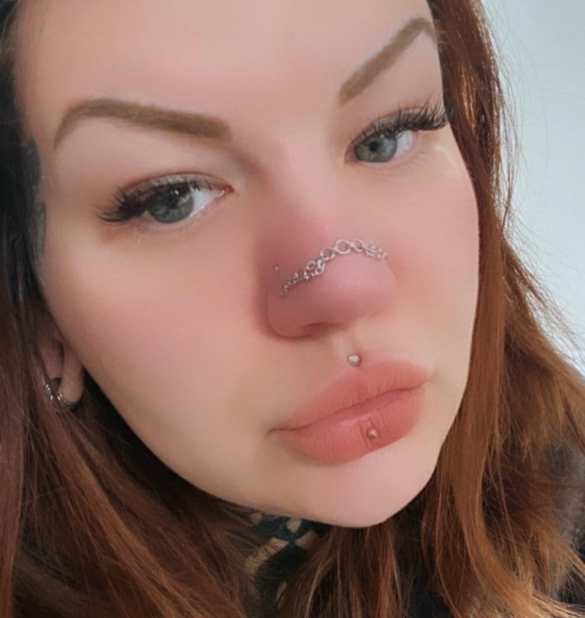 Five O Ring Hanging Nose Chain Nose Chain Nose Piercing - Etsy