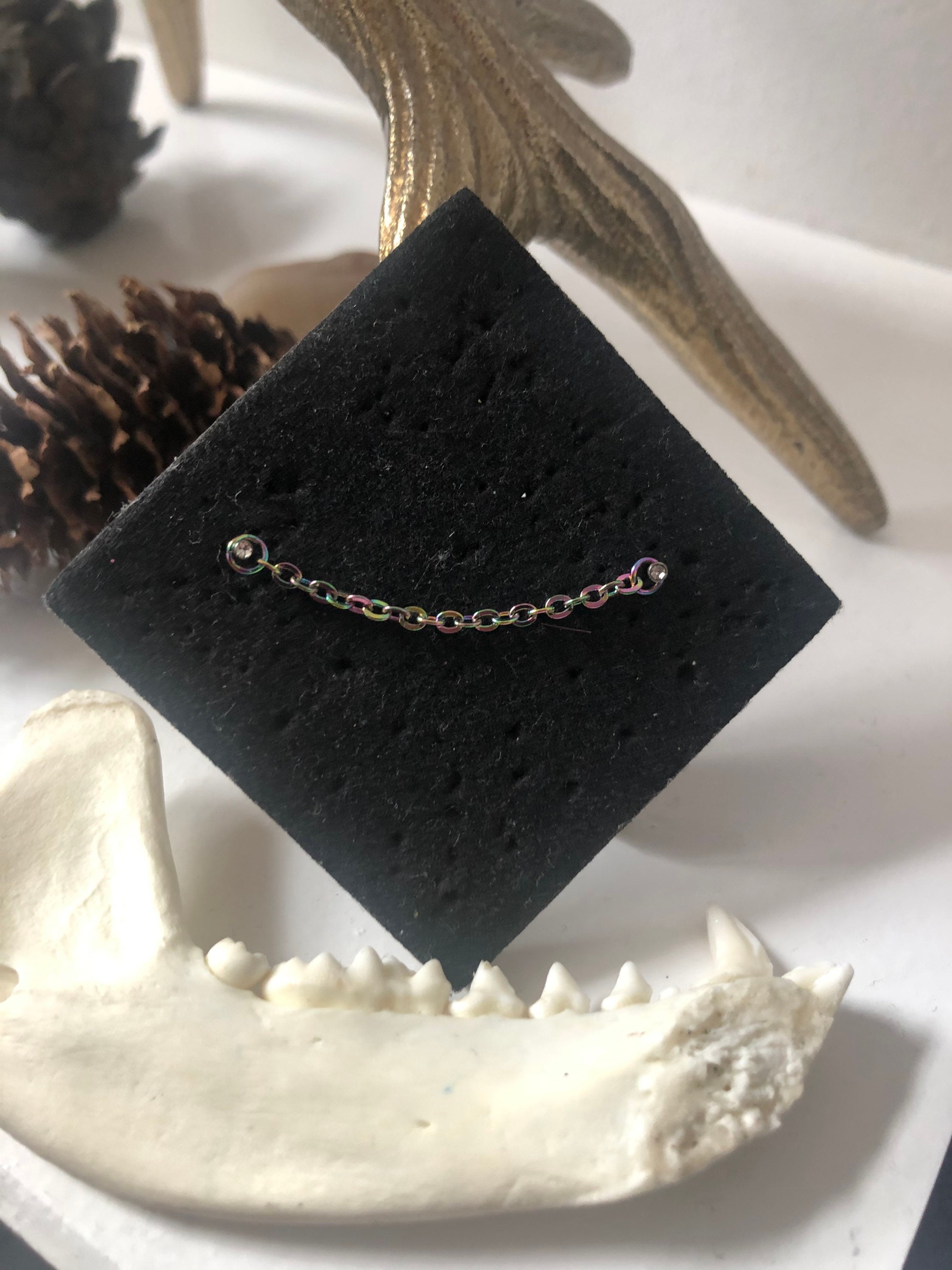 Rainbow Nose Chain Nostril Chain Nose Chain Piercing Chain - Etsy