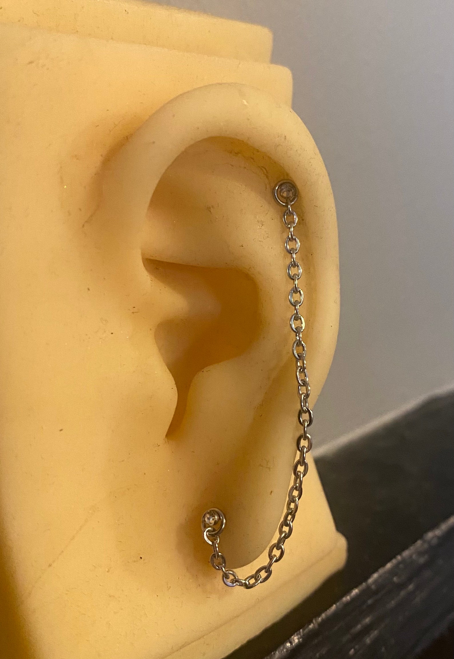 Helix to Ear Lobe Piercing Chain Helix to Lobe Chain | Etsy