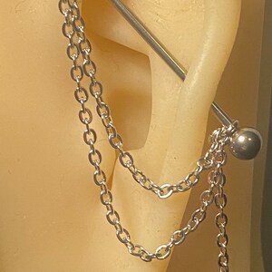 Barbell Chain, Ear Piercing Chain, Industrial Piercing/scaffolding ...