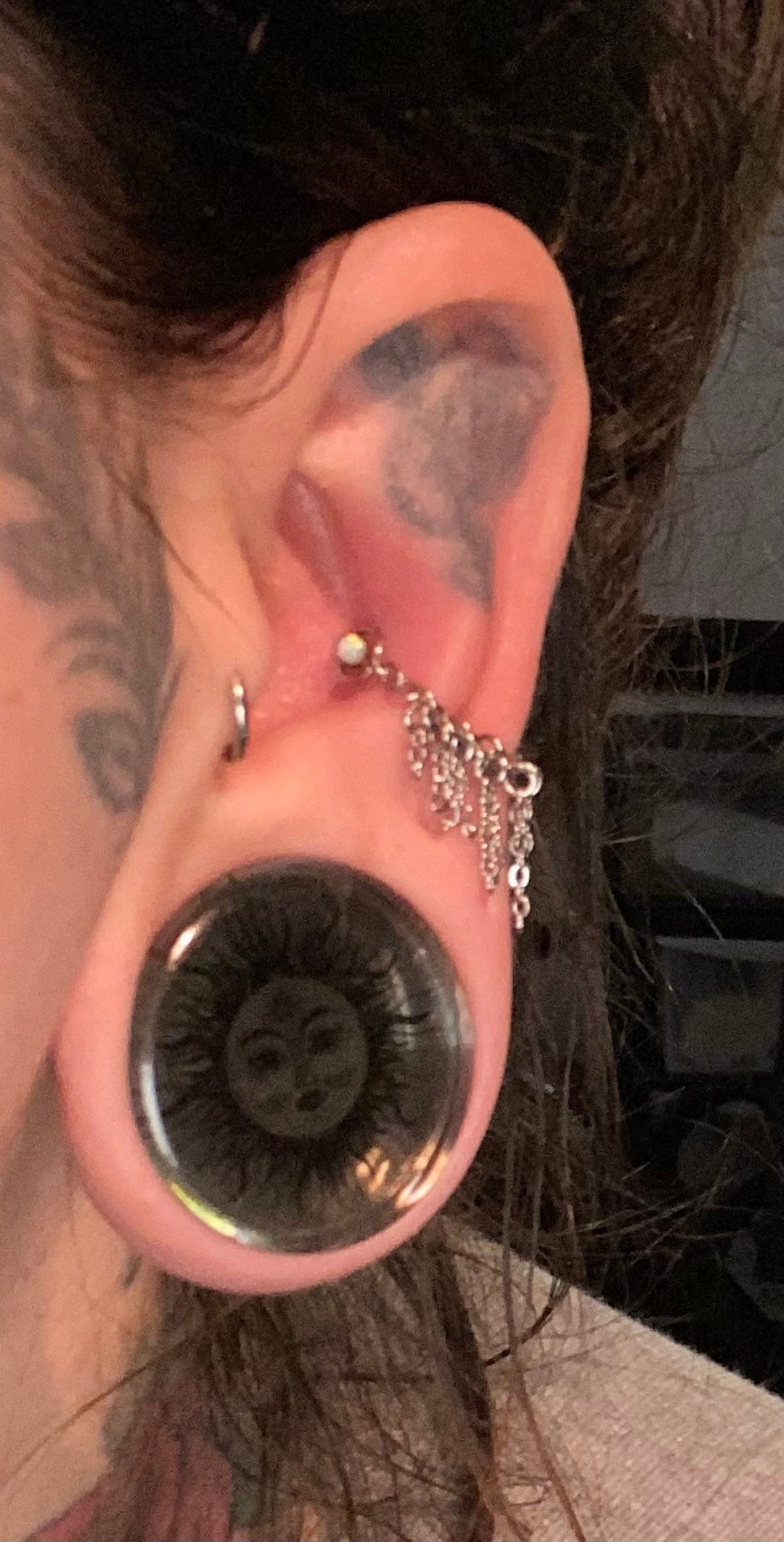 Fringe Conch Chain, Ear Jacket, Ear Piercing Chain, Conch Piercing ...