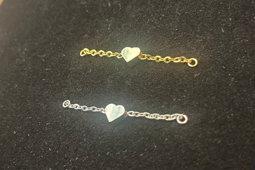 Solid Heart Nose Chain, Nose Chain, Nose Piercing Chain, Nostril Chain ...