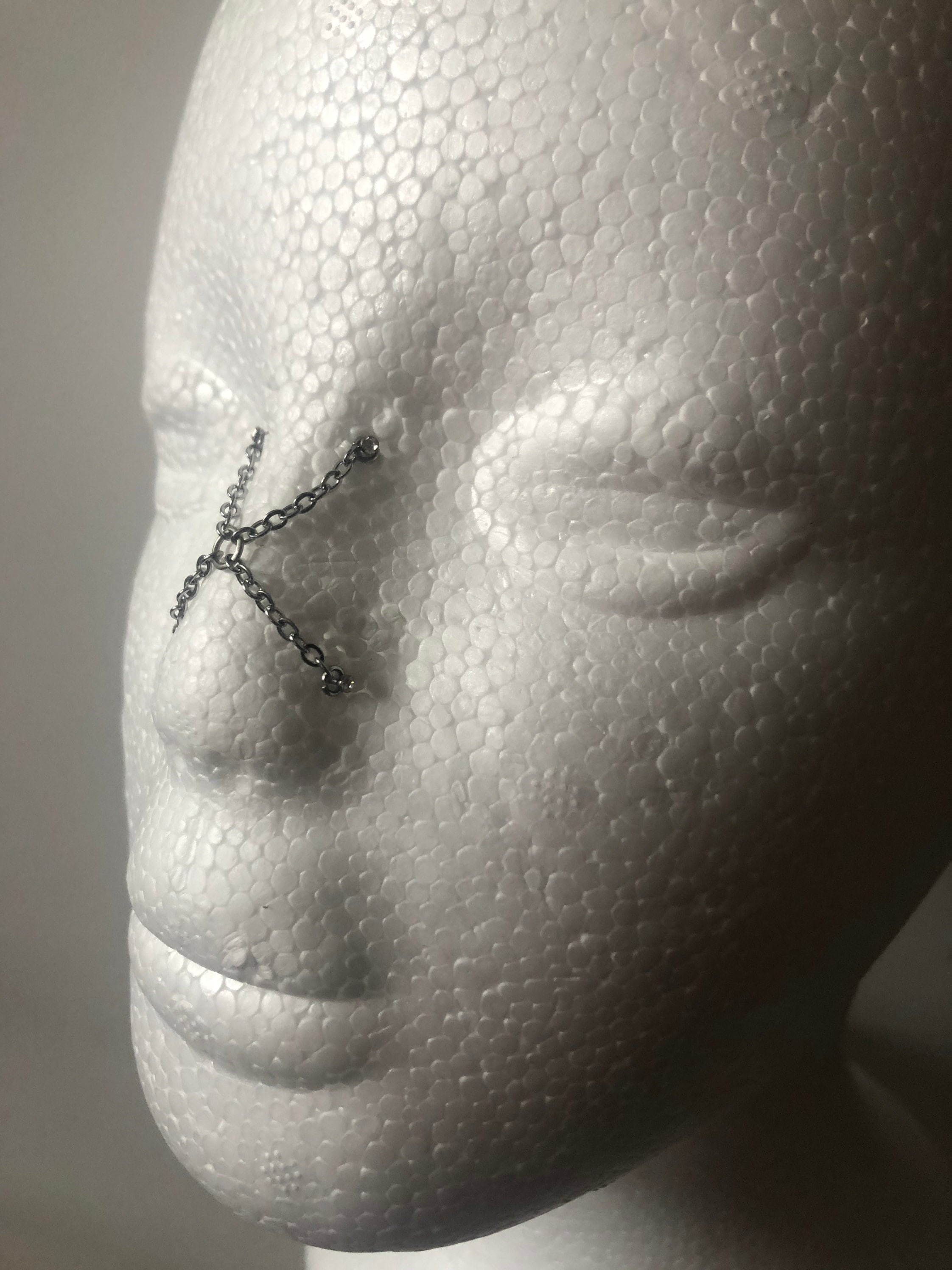 X Nose Chain Crossover Chain Piercing Chain Bridge Chain X | Etsy UK