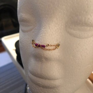 Custom Nose Chain Nose Chain Nostril Chain Nasalang Nose - Etsy