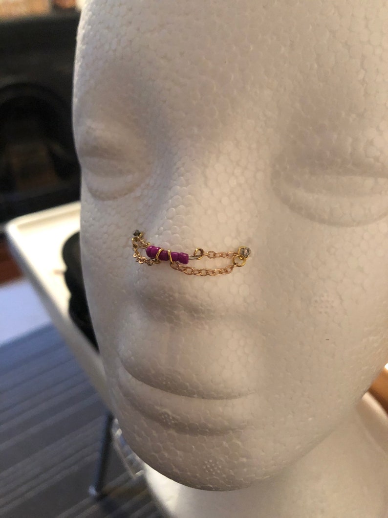 Custom Nose Chain Nose Chain Nostril Chain Nasalang Nose | Etsy