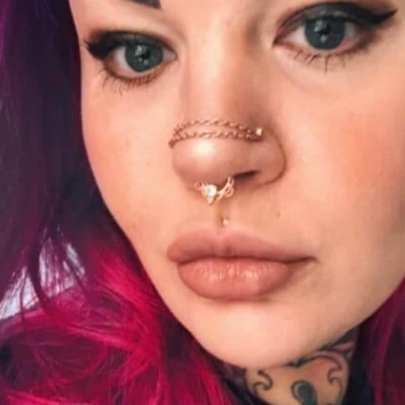 Fake High Nostril Chain - Etsy