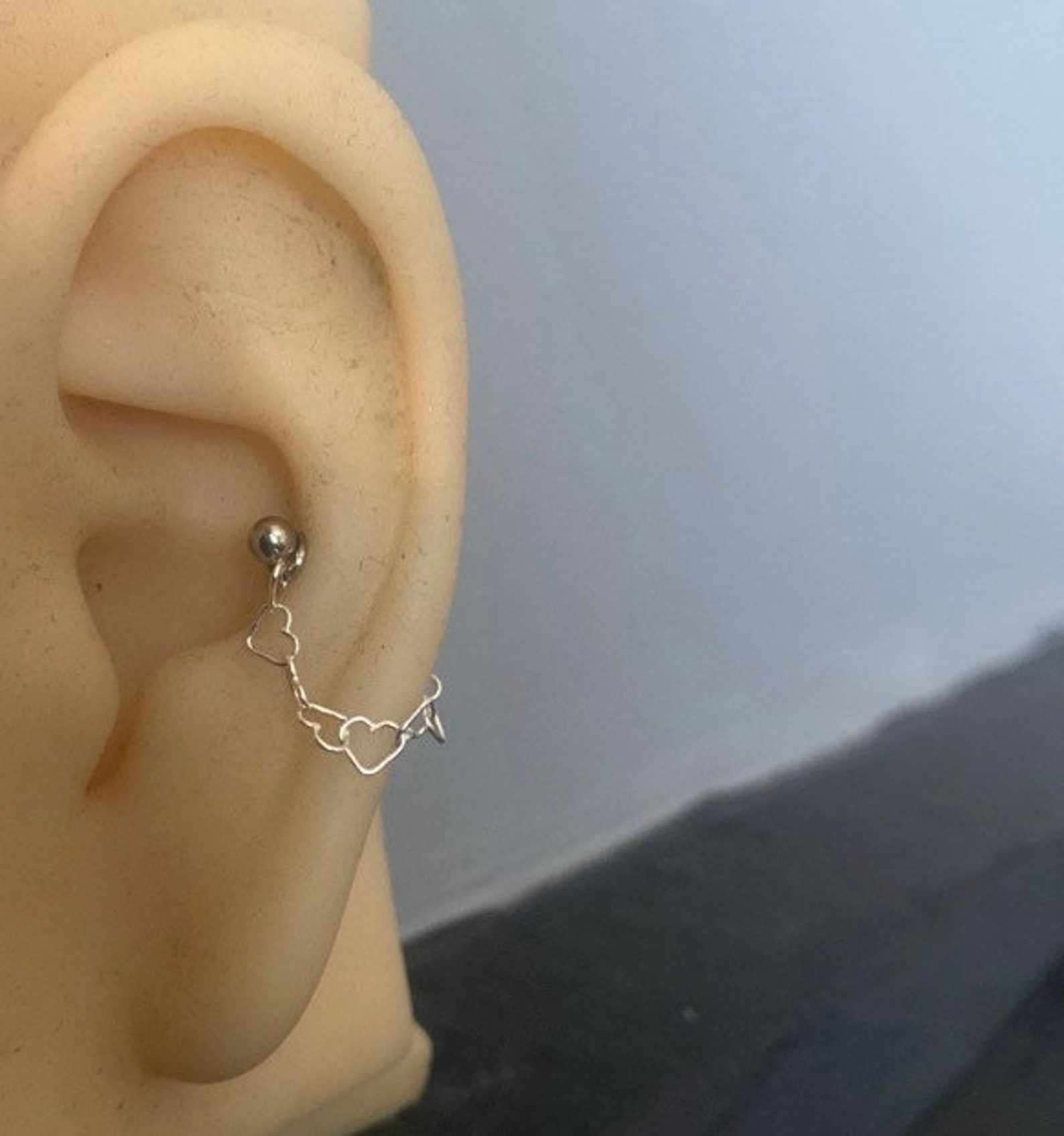 Conch Chain Flat Chain Ear Jacket Ear Piercing Chain Conch - Etsy UK