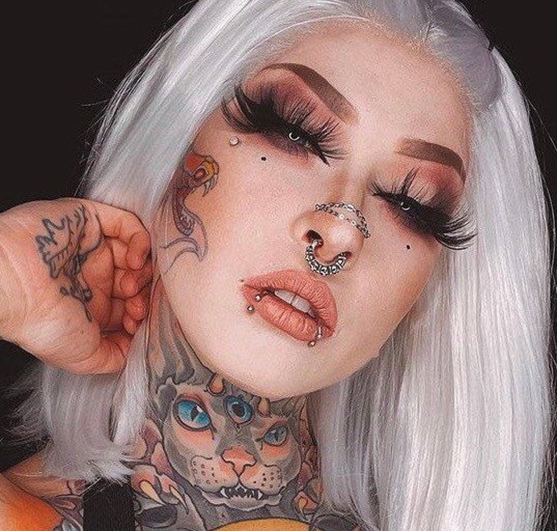 2 Style Double Nose Chain Nose Chain Nose Piercing Chain - Etsy UK