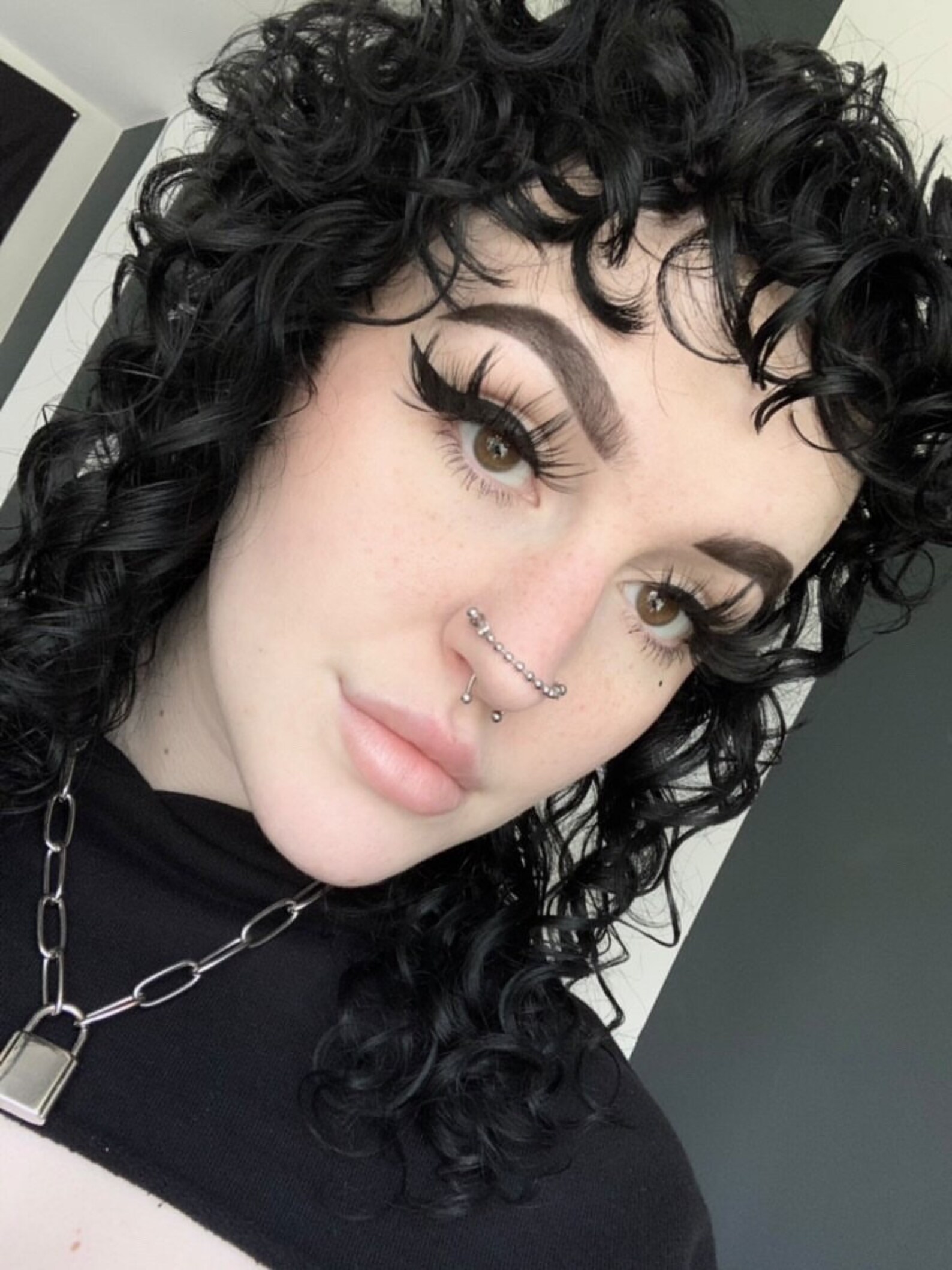 Ball Nose Chain,nose Chain,stainless Steel Nose Chain, Nostril Chain ...