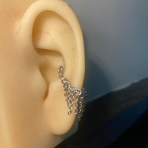 Fringe Conch Chain, Ear Jacket, Ear Piercing Chain, Conch Piercing ...