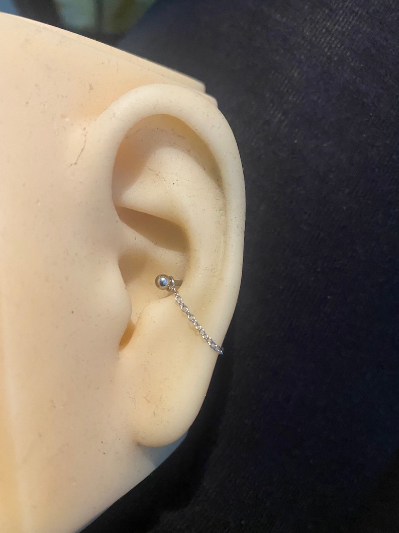 Conch Chain Flat Chain Ear Jacket Ear Piercing Chain Conch - Etsy UK