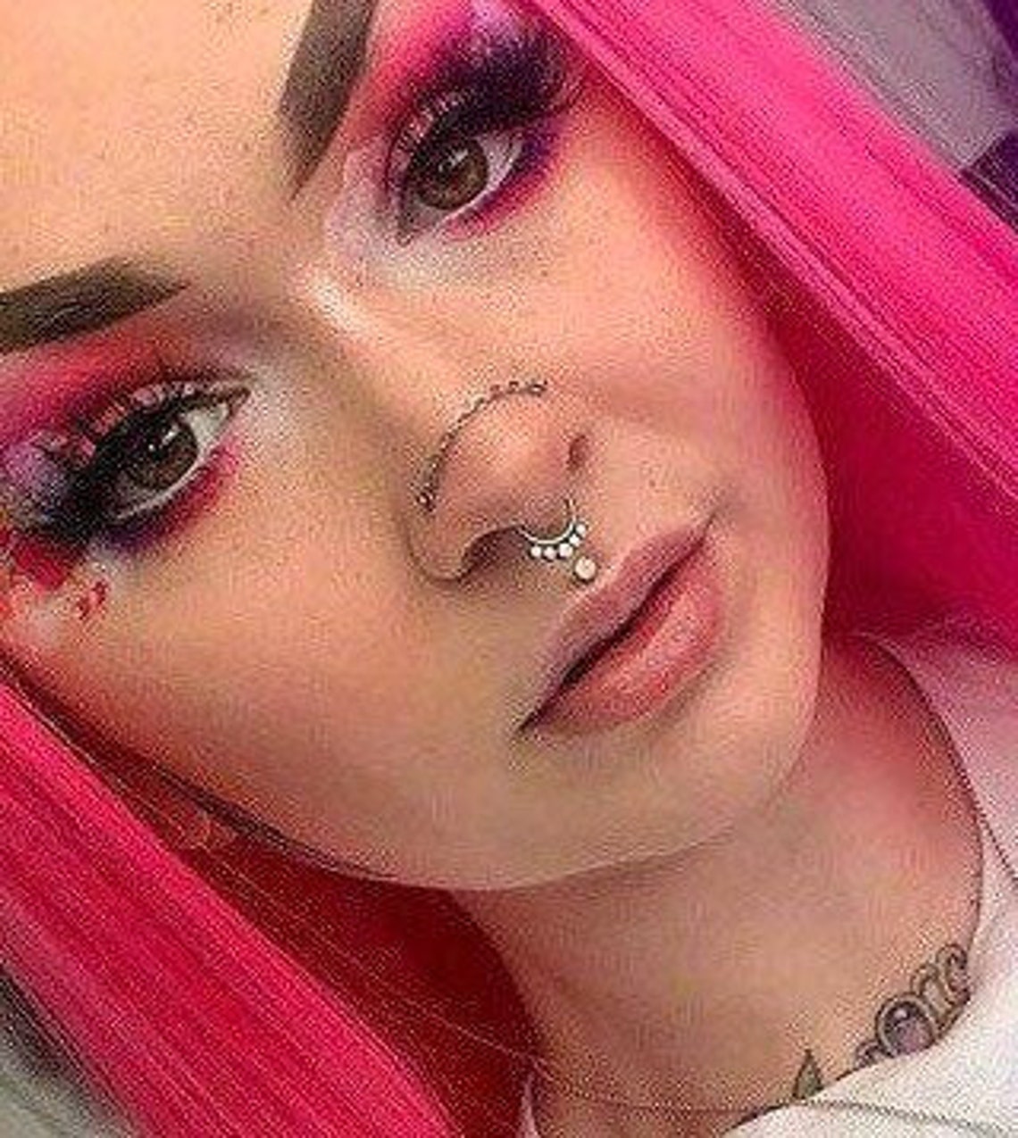 Silver Stainless Steel Nose Chain Nose Piercing Chain Etsy Ireland