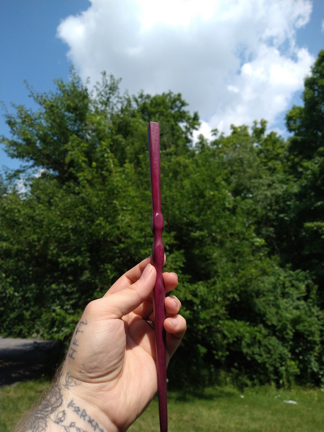 Purple Heartwood Wand - Etsy