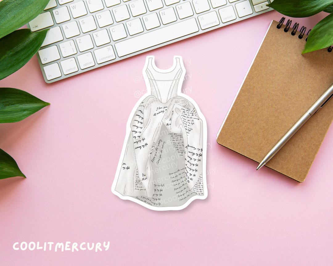 Poetry Inspired Dress Glossy Die-cut Sticker / Poet Stickers / Love and ...