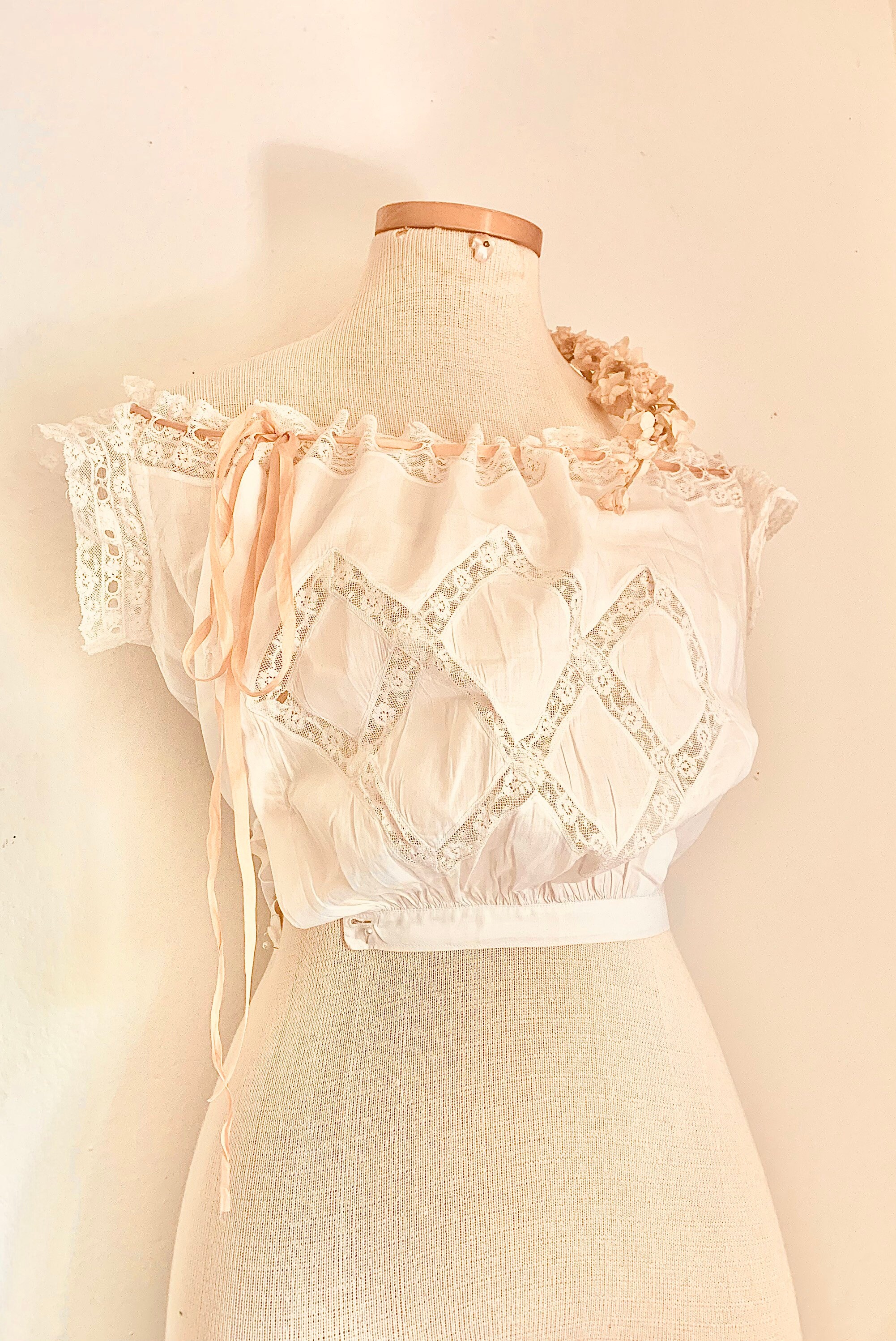 Cynara Antique Corset Cover Sz Xs Edwardian Corset Cover - Etsy