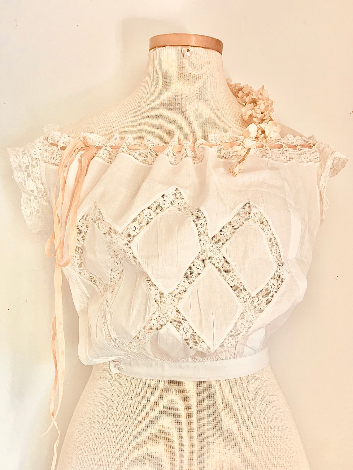 Cynara Antique Corset Cover Sz Xs Edwardian Corset Cover - Etsy