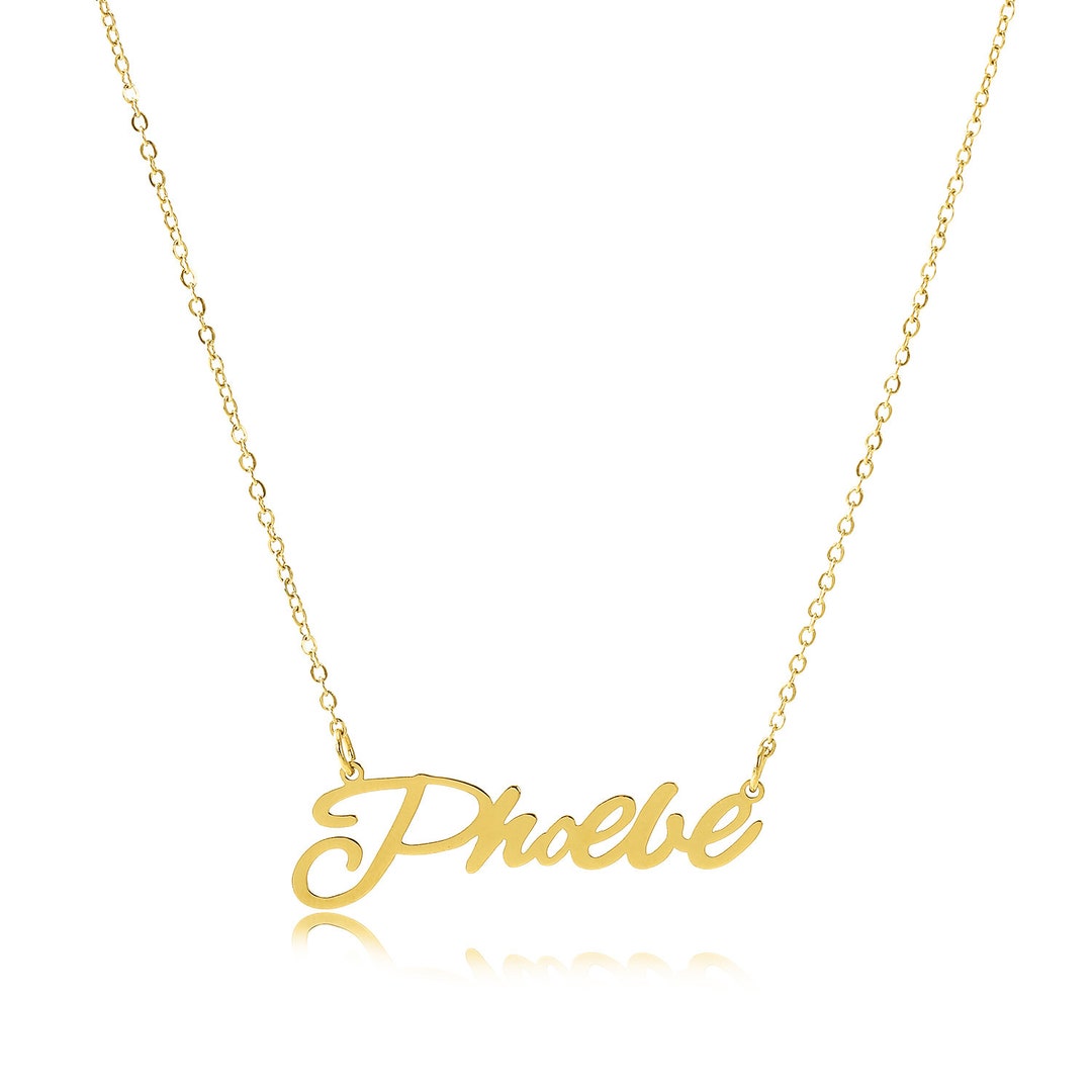 Phoebe Name Necklace Stainless Steel in Colour Gold - Etsy