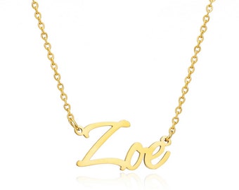 Zoe Name Necklace - Etsy