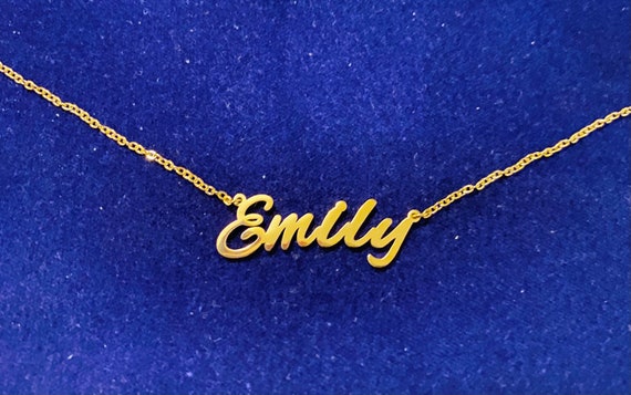 Emily stainless steel necklace in gold | Etsy