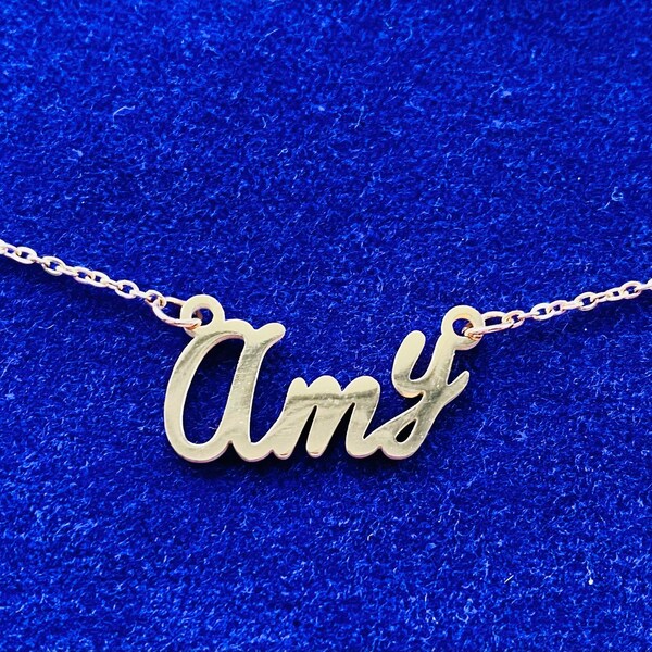 Amy Name Necklace - Etsy