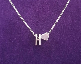 Letter H Necklace | Etsy UK