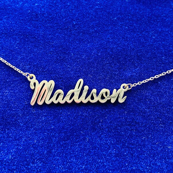 Madison Name Necklace - Etsy