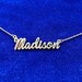 Madison Name Necklace Stainless Steel in Colour Gold - Etsy UK