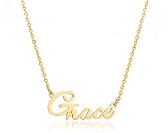 Madison Name Necklace Stainless Steel in Colour Gold - Etsy UK