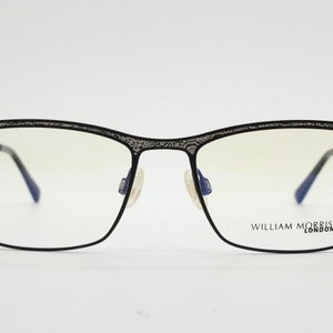 William Morris London Rectangular Eye Glasses. Black Matt Flat Metal ...