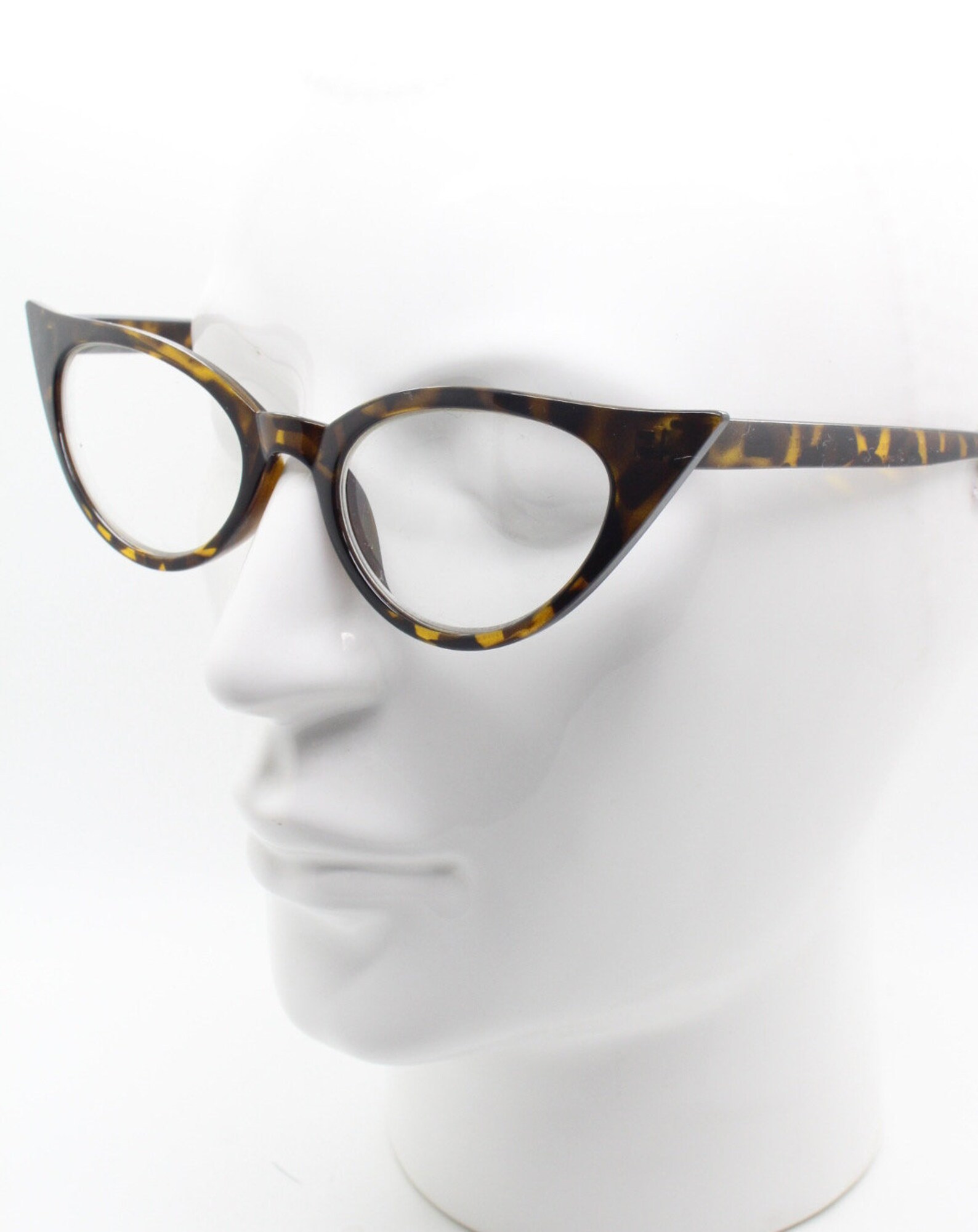 Pointed Vintage Cat Eye Glasses. Tortoise Pointed Optical Frames. Y2K ...