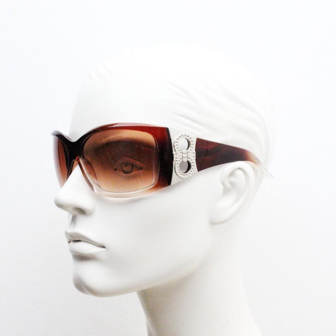 Y2K Vintage Big Shield Sunglasses. Massive Bug Eye Wrap Around Mask ...