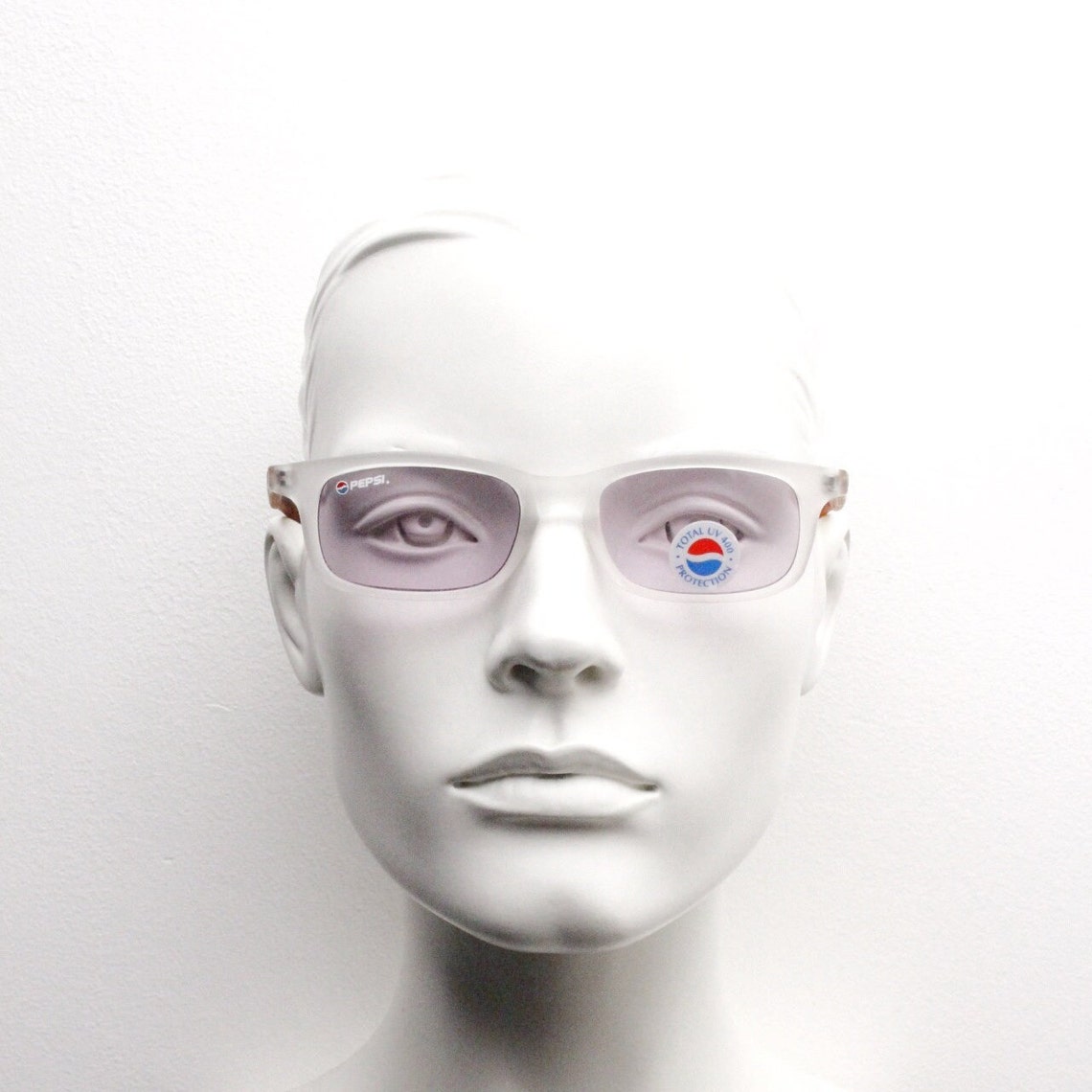 Pepsi 90s Vintage Sunglasses. Low Profile Rectangular Frosted Frame ...