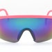 80s Vintage Visor Sports Shield Sunglasses. Pink Dayglo Brow With Wrap ...