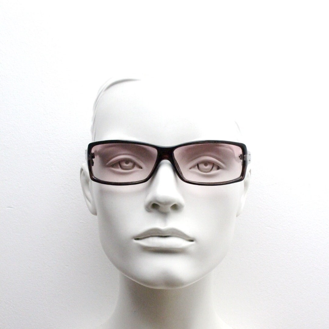 Y2K Vintage Rectangular Shield Sunglasses. Low Profile Visor Style Wrap ...