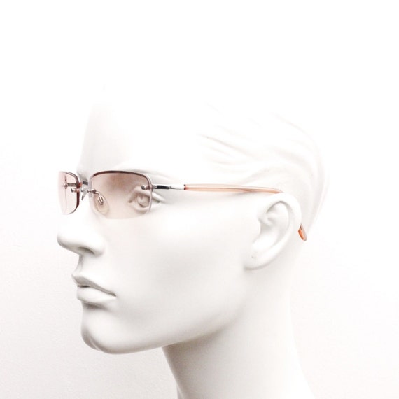 Y2K vintage wrap around rectangular sunglasses. Half … - Gem