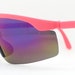 80s Vintage Visor Sports Shield Sunglasses. Pink Dayglo Brow With Wrap ...