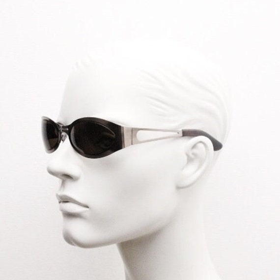 2000s vintage wraparound angular sunglasses. Brown ch… - Gem