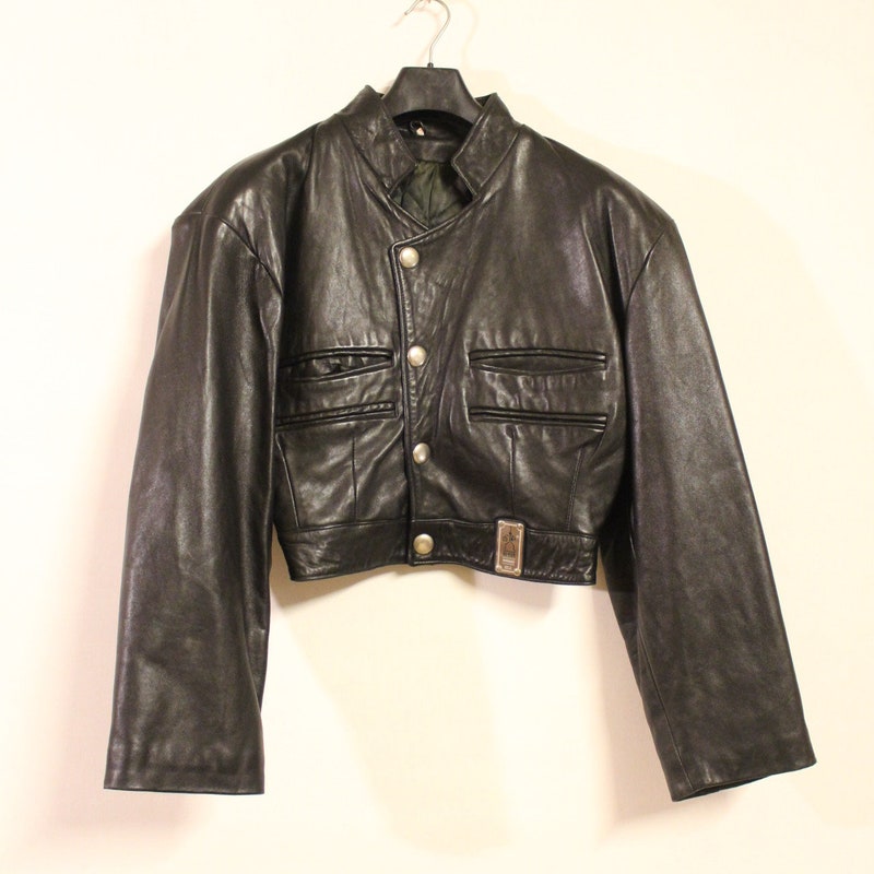 90s Leather Jacket - Etsy