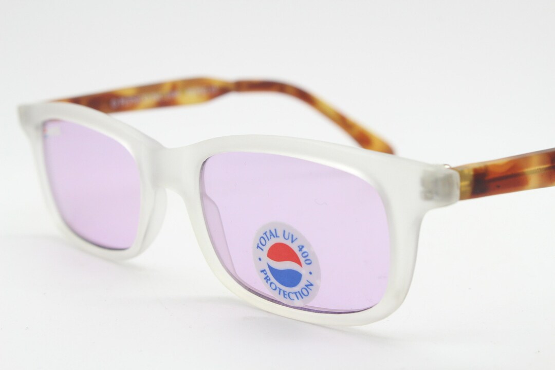 Pepsi 90s Vintage Sunglasses. Low Profile Rectangular Frosted Frame ...