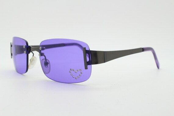 Y2K vintage rimless rectangular sunglasses. Frameless… - Gem