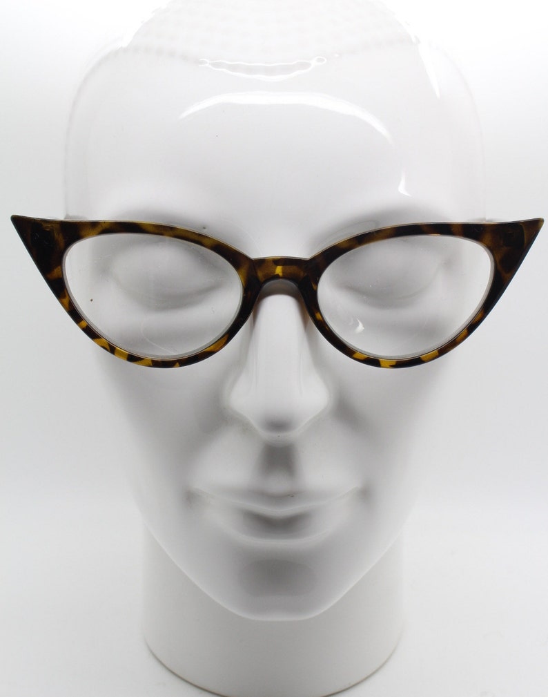 Pointed Vintage Cat Eye Glasses. Tortoise Pointed Optical Frames. Y2K ...