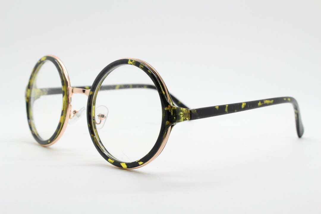 90s Vintage Tortoise Round Glasses. 30s, 20s Style Optical Frames ...