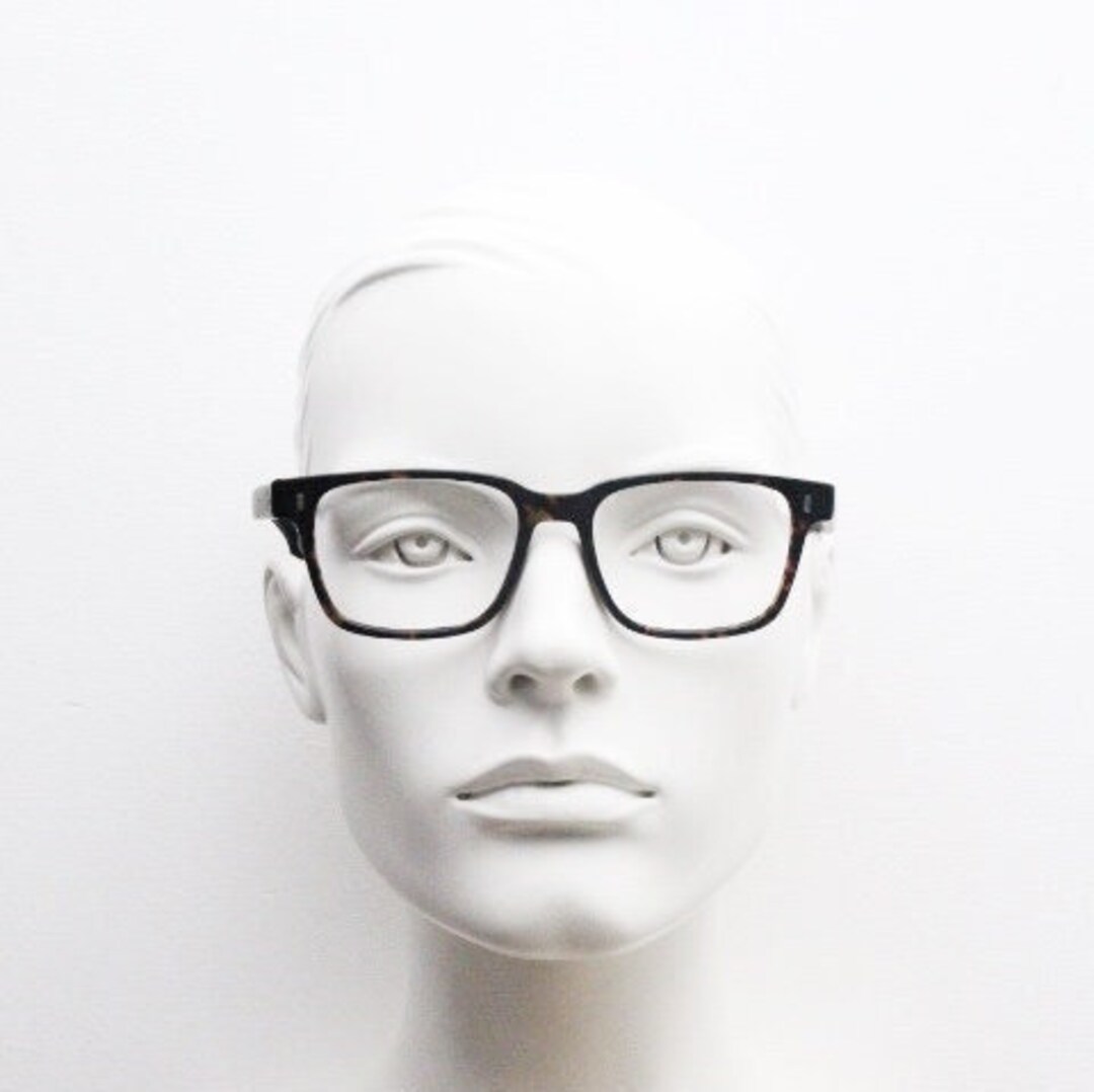 Hugo Boss Rectangular Eye Glasses. Brown Satin Finish Tortoise Acetate ...