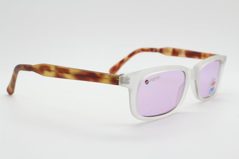 Pepsi 90s Vintage Sunglasses. Low Profile Rectangular Frosted Frame ...