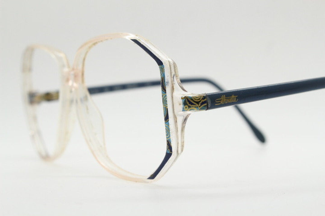 Silhouette 80s Vintage Hexagon Eye Glasses Made in Austria. Transparent ...