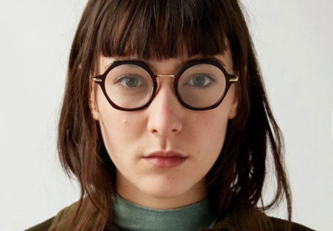 Kaleos Hexagon Eye Glasses Model Trevethyn Made in Italy. Amber ...