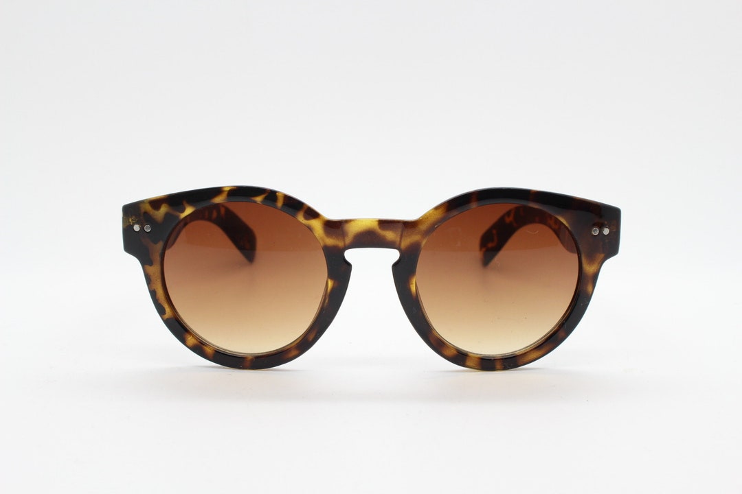 90s Vintage Round Glasses. 30s, 20s Design Gloss Tortoise Frame With ...