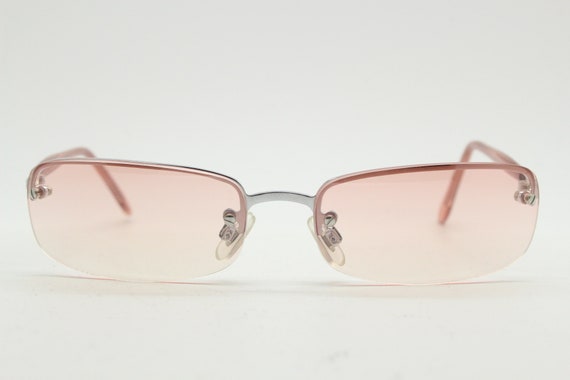 Y2K vintage wrap around rectangular sunglasses. Half … - Gem