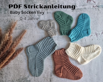 Easy Socks on Two Needles for Kids 0-5years Plus PDF Pattern - Etsy UK